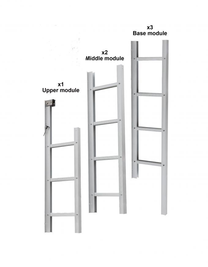 Safety Rope Aluminum Fire Escape Ladder With Multi Directional Rungs