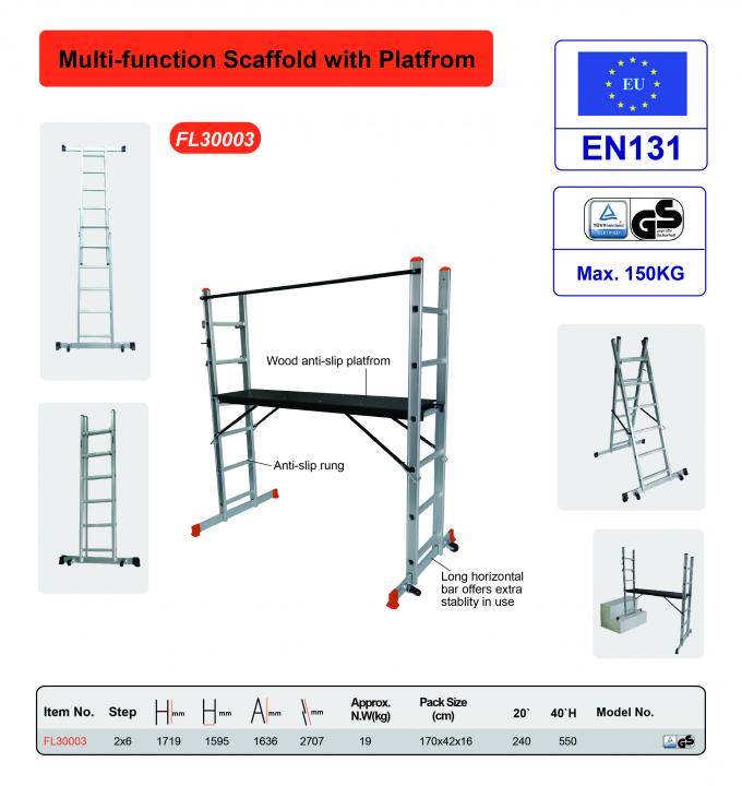Multi Purpose Aluminium Scaffold Platform 2x6 A Form Home Use
