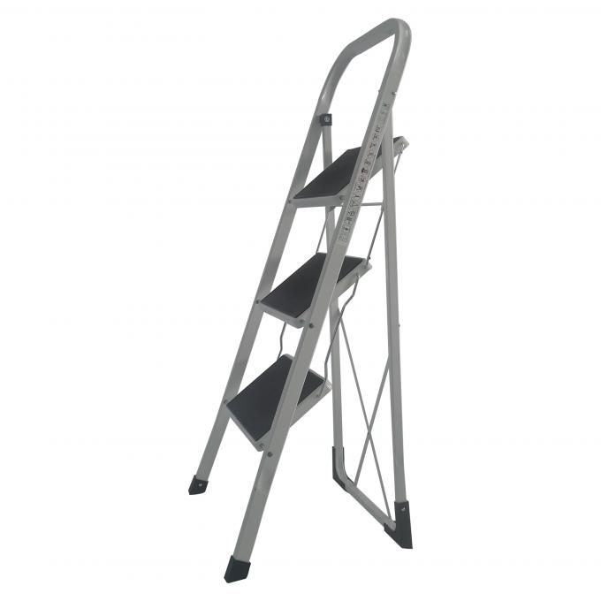 EN131 3 Steps Steel Step Stool Rust Proof Indoor Steel Foot Stool