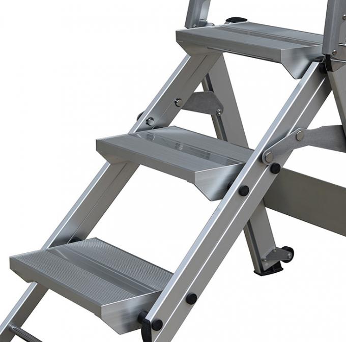 3 Steps Safety Aluminum Step Stool Ladder with Handle and Tool Tray