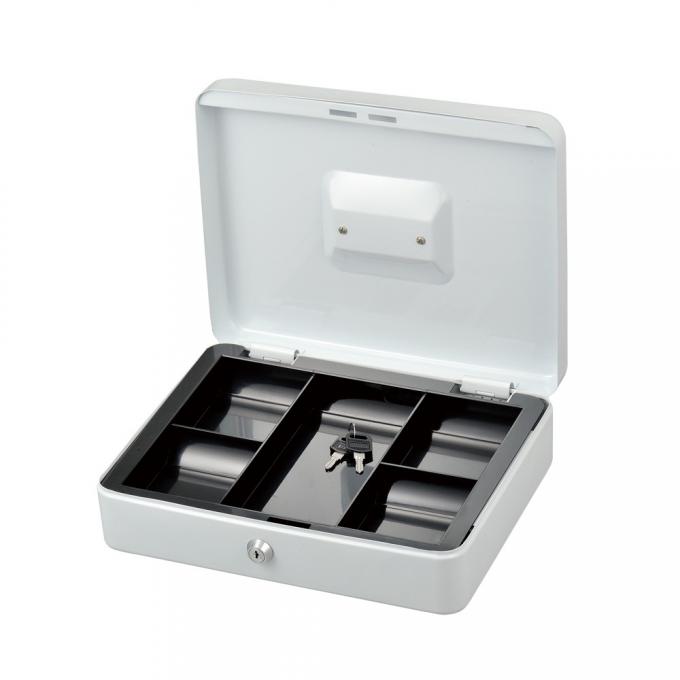 Durable Money Saving Safes , Red Five Cell Lockable Money Tin With Key Lock